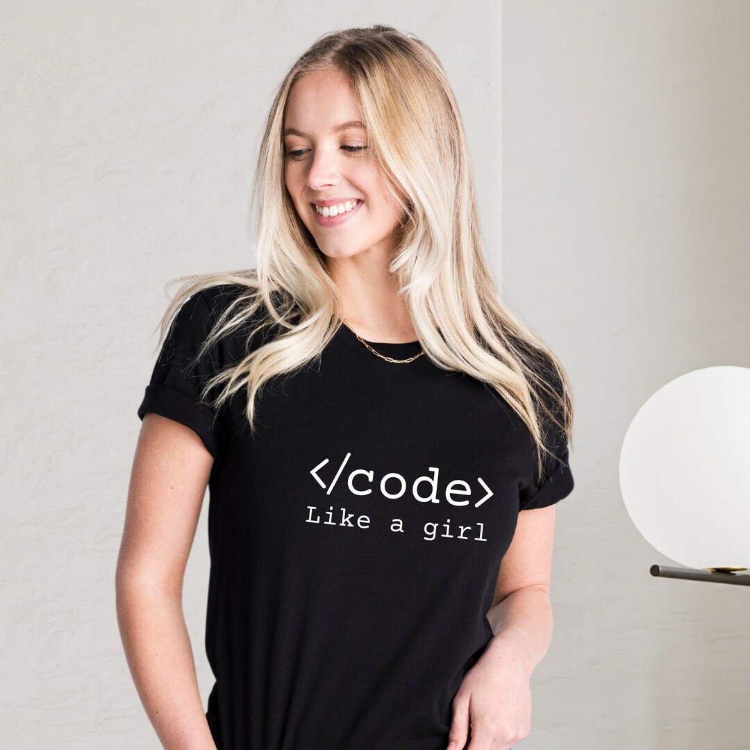 Code Like A Girl Shirt, Funny Coding Tee, Coding T-shirts, Women Shirt ...