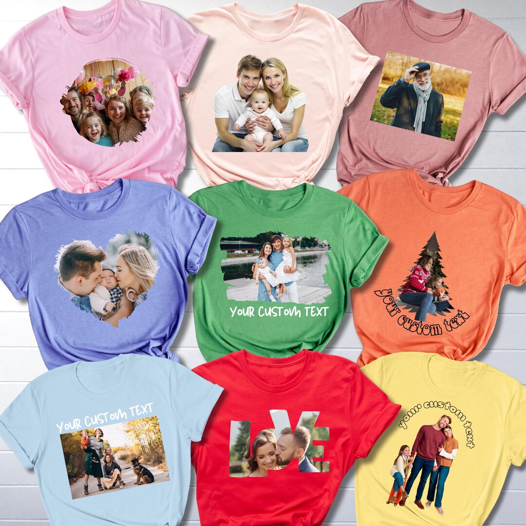Personalized Photo Shirt, Custom Family Picture Tee - Etsy