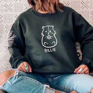 Custom Hamster Sweatshirt, Minimalist Hamster Hoodie, Animal Lover ...