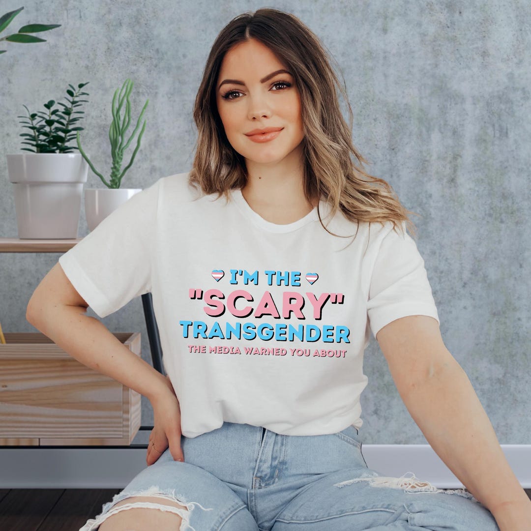 Funny Transgender Pride Shirt, Scary Trans Tee - Etsy