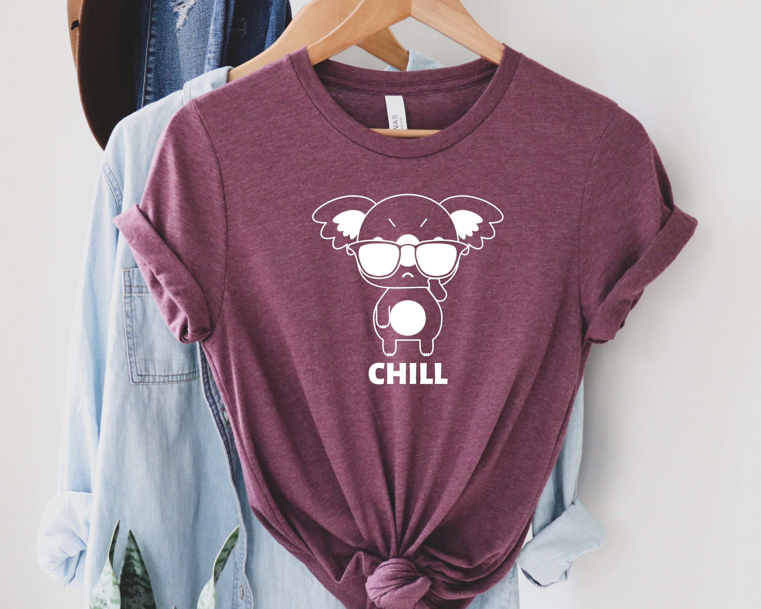 Koala Chill Shirt Cute Koala T-shirts Cool Koala Tee World - Etsy
