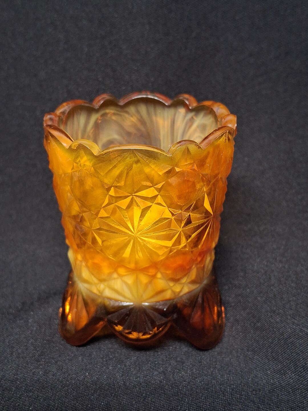 Boyd Crystal Art Slag Glass Ruby Gold First 5 Year Toothpick - Etsy