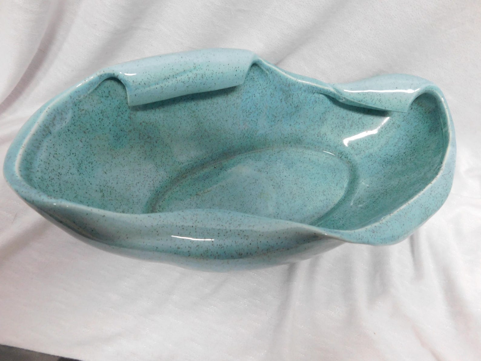 Vintage Red Wing Console Bowl Turquoise Pottery, M-1463 USA Red Wing ...