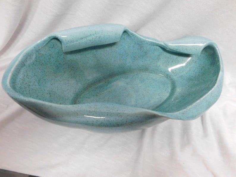 Vintage Red Wing Console Bowl Turquoise Pottery, M-1463 USA Red Wing ...