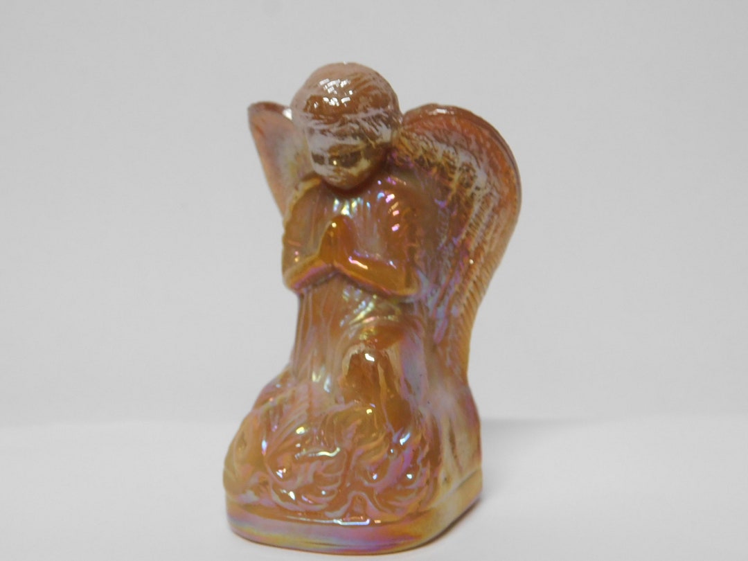 Boyd Crystal Art Glass Lil Angel Butternut Carnival - Etsy