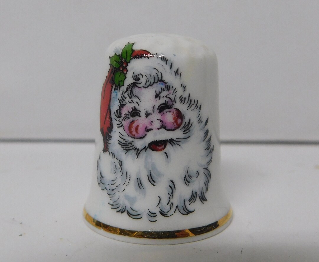 Gimbel and Sons Bone China Santa Claus Thimble England - Etsy