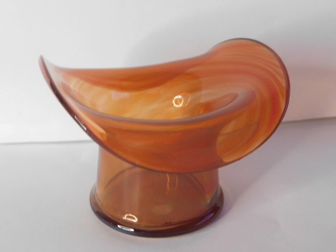 Art Glass Red Rust Swirled Glass Top Hat Toothpick - Etsy