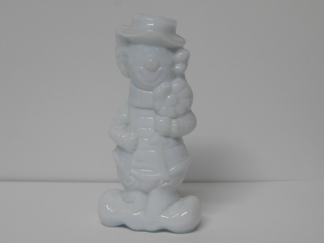 Boyd's Crystal Art Glass Virgil Two Faced Clown White - Etsy