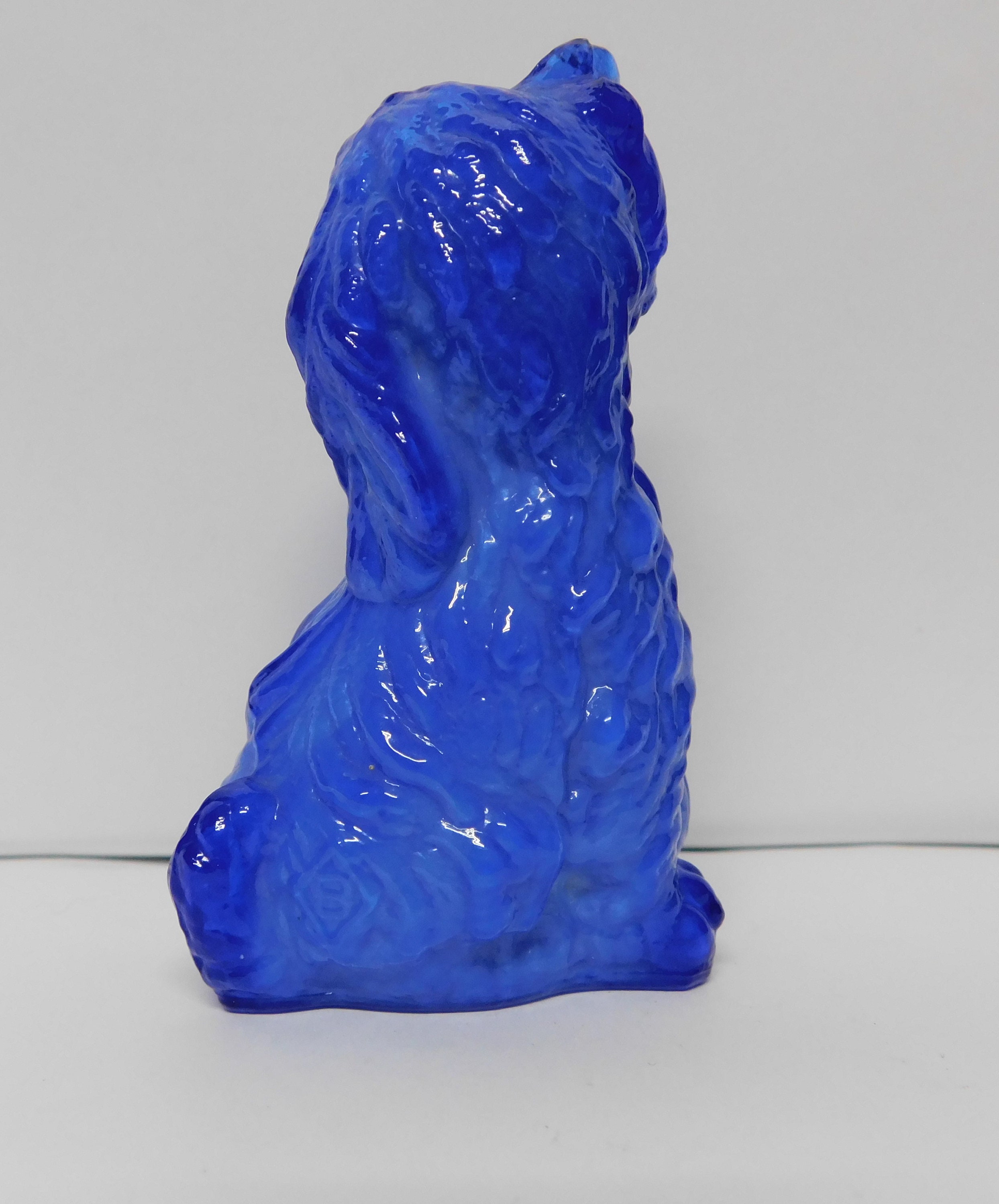 Boyd Crystal Art Glass Skippy Dog Pocono Blue 1983 - Etsy