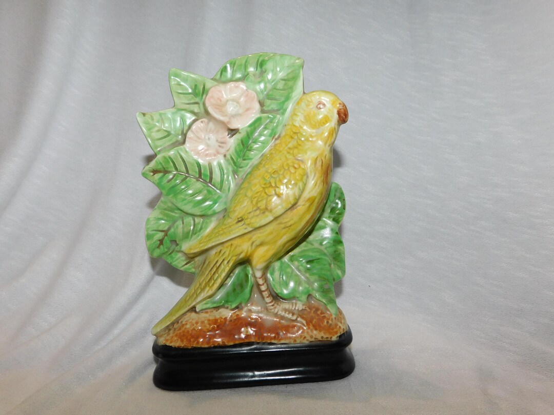 Vintage Parakeet Ceramic Figurine - Etsy