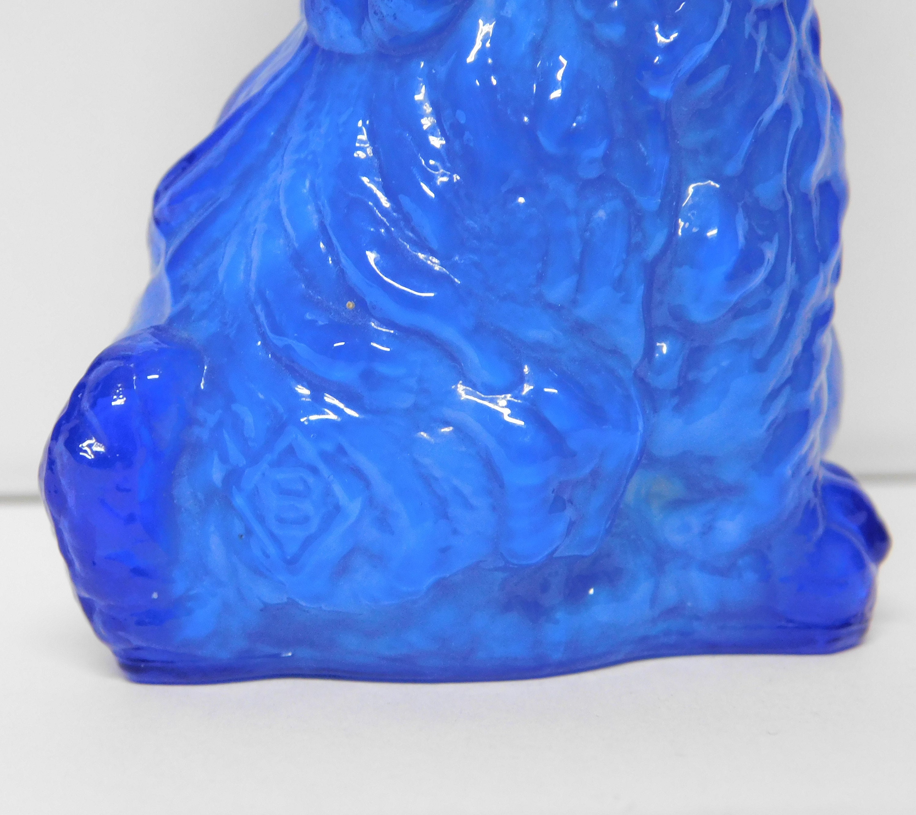 Boyd Crystal Art Glass Skippy Dog Pocono Blue 1983 - Etsy