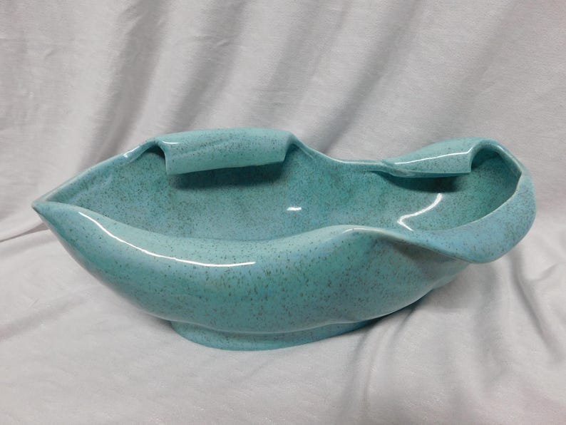 Vintage Red Wing Console Bowl Turquoise Pottery, M-1463 USA Red Wing ...