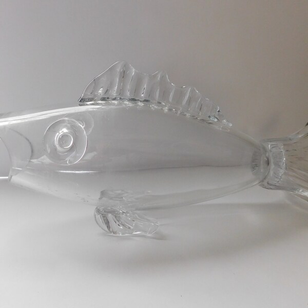 Clear Glass Fish Vase - Etsy