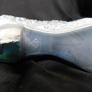 1984 Boyd Crystal Art Glass Platinum Carnival Cat Shoe Boot - Etsy