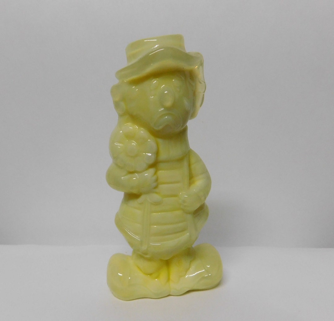 Boyd Crystal Art Glass Virgil the Clown Banana Cream 1994 - Etsy