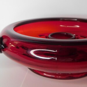 Ruby Red Fenton Glass Candle Holder Handled - Etsy