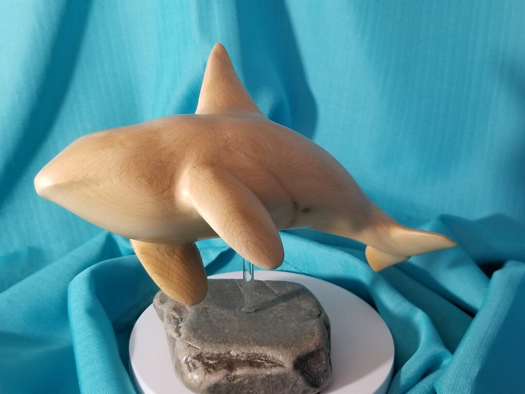 Killer Whale, Handmade Wooden Sculpture, Animal Figurine, Marine Art ...