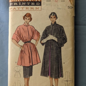 Butterick 5703 Vintage Sewing Pattern From 1950's Size 14 Bust 32" Slim ...