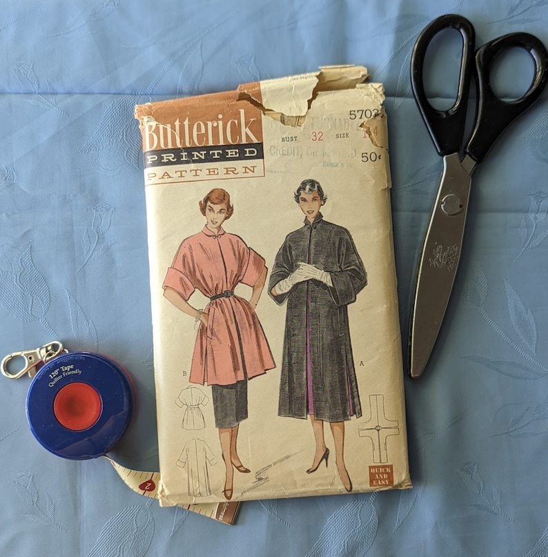 Butterick 5703 Vintage Sewing Pattern From 1950's Size 14 Bust 32" Slim ...