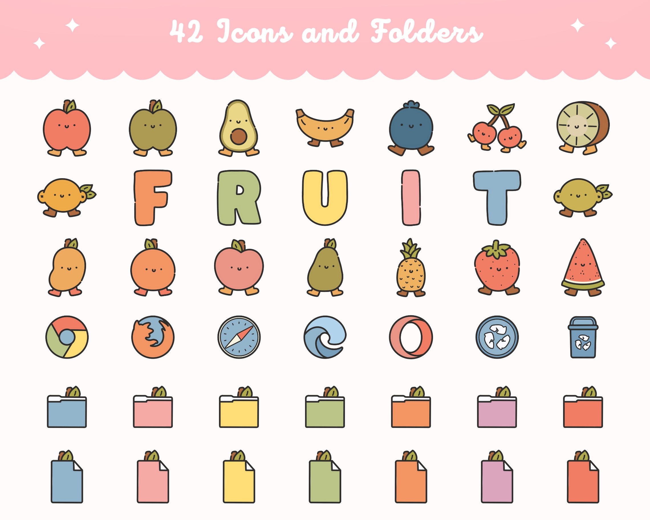 Desktop Computer Wallpaper for Windows and Mac PC Folders Icons ...