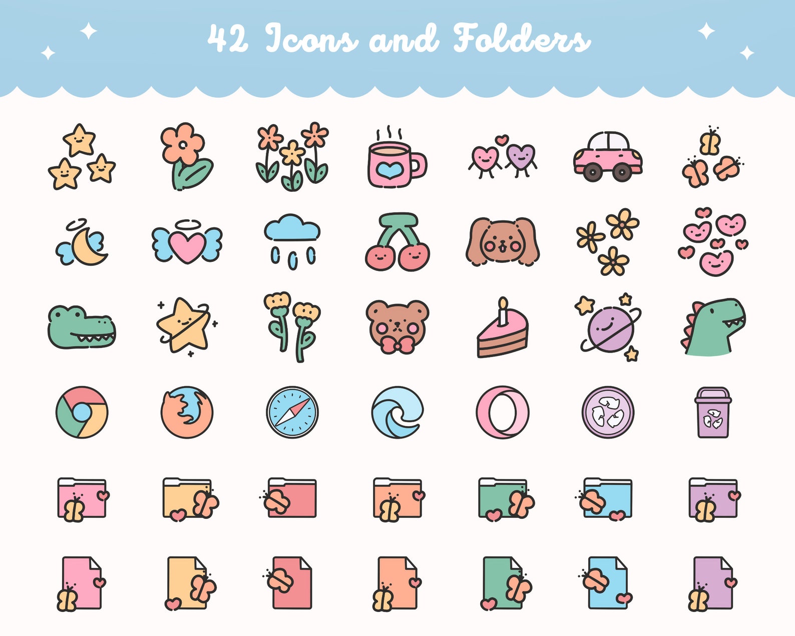 Desktop Computer Wallpaper for Windows and Mac PC Folders Icons ...