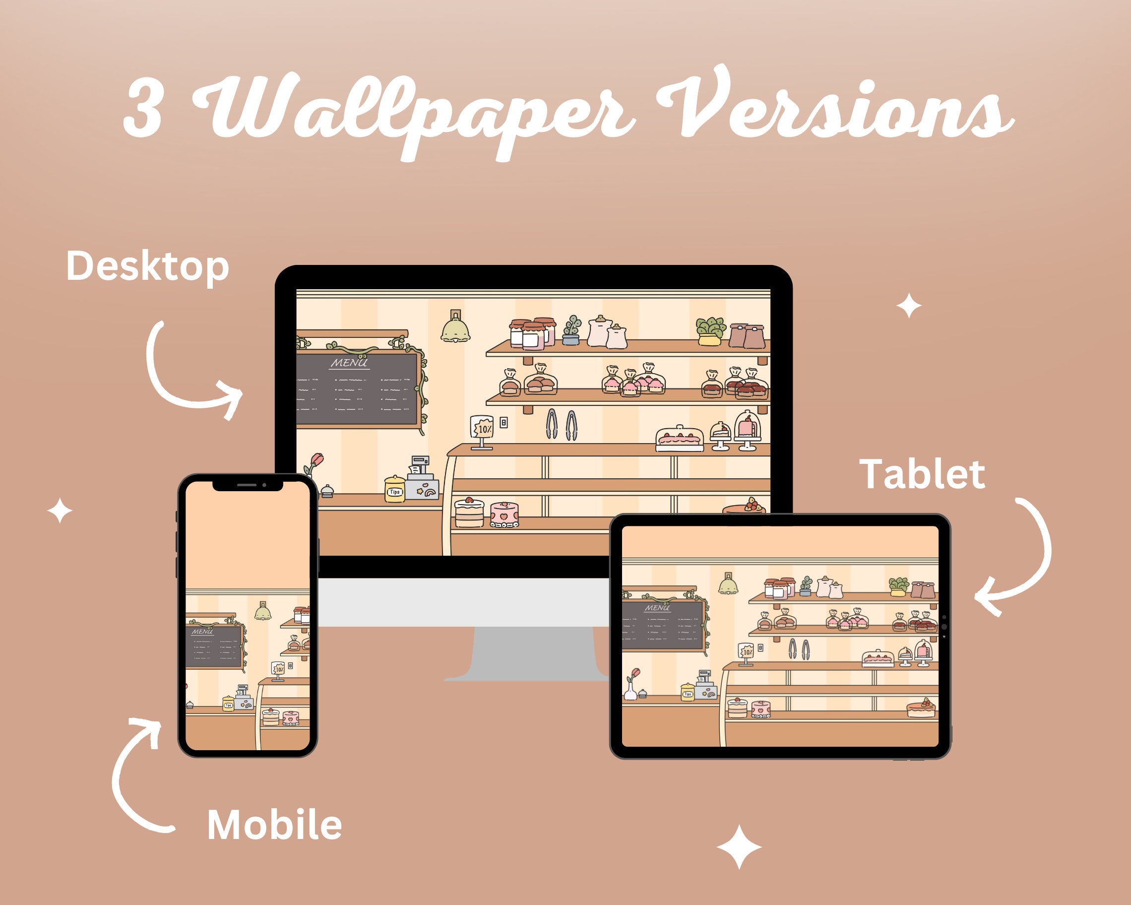 Bakery Cafe Desktop Wallpaper & Folder Icons (digital Download) - Etsy
