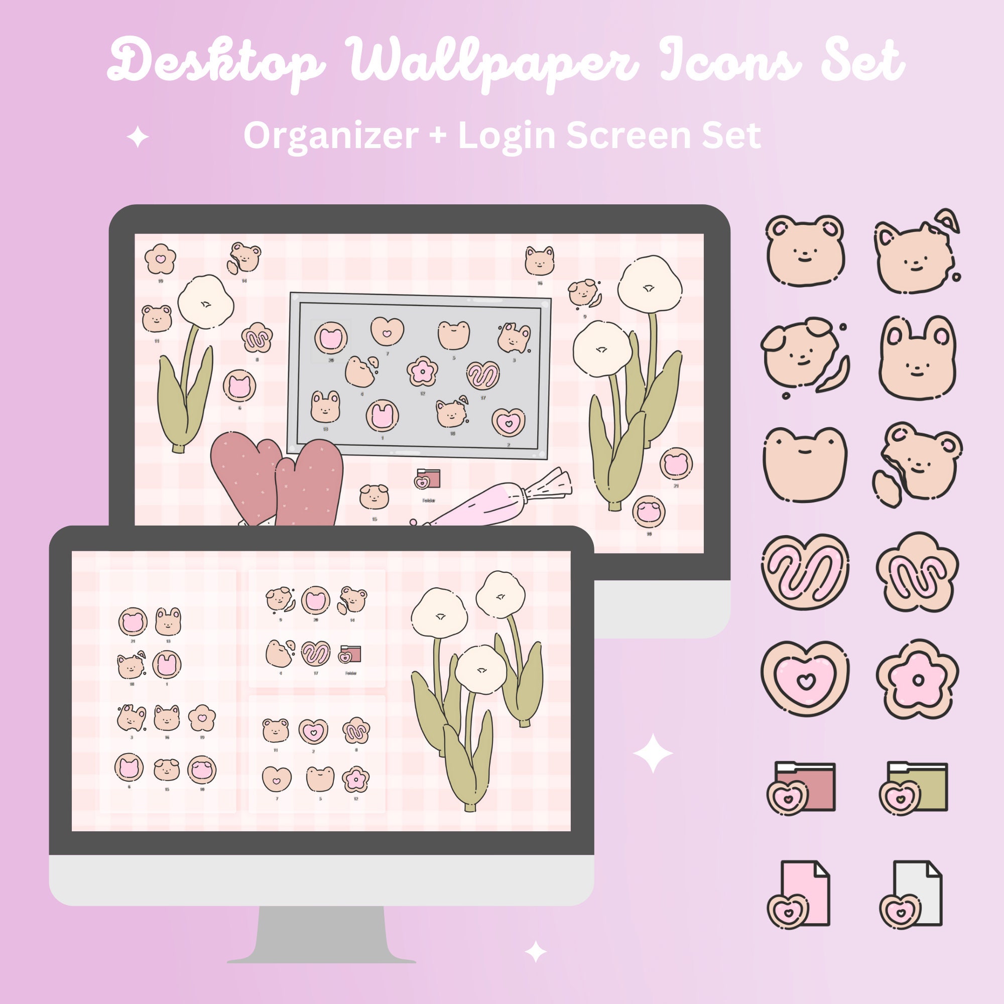 Desktop Computer Wallpaper for Windows and Mac PC + Folders Icons ...