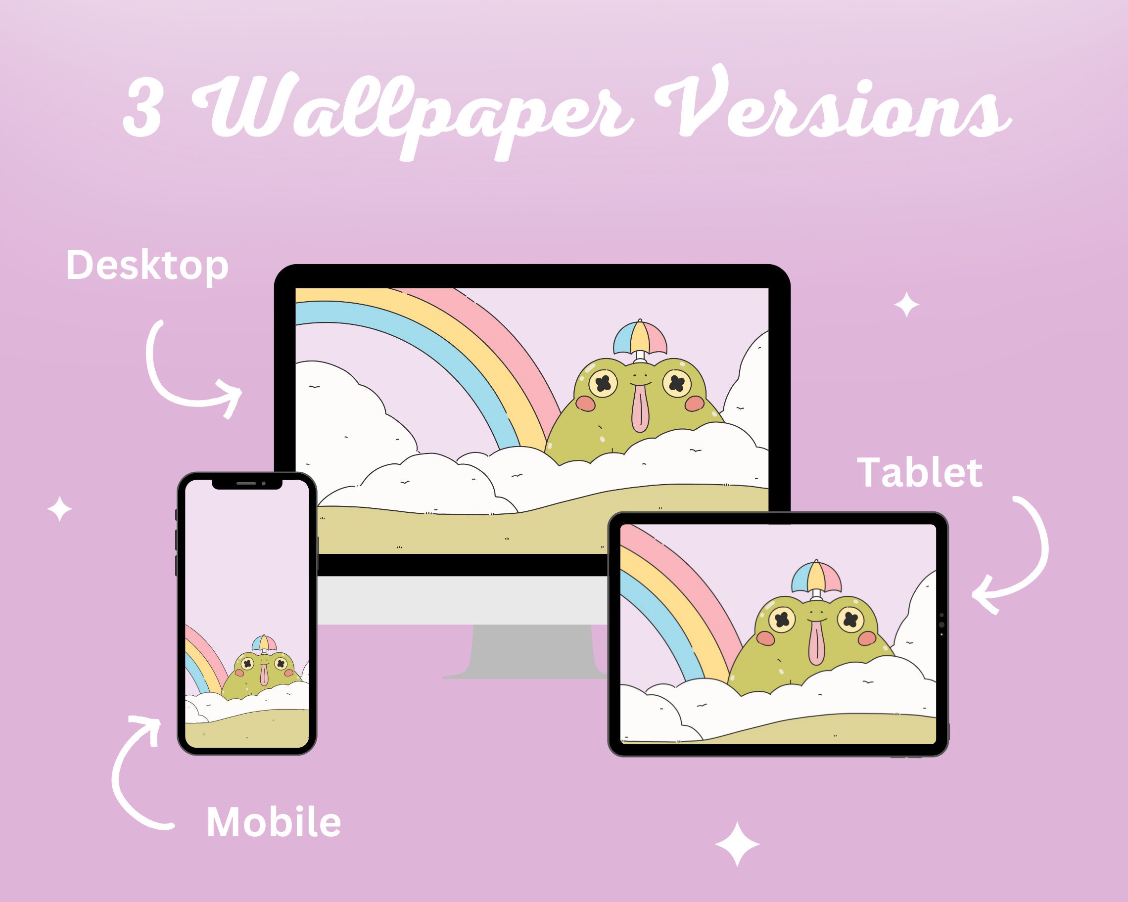 Desktop Computer Wallpaper for Windows and Mac PC Folders Icons Rainbow ...