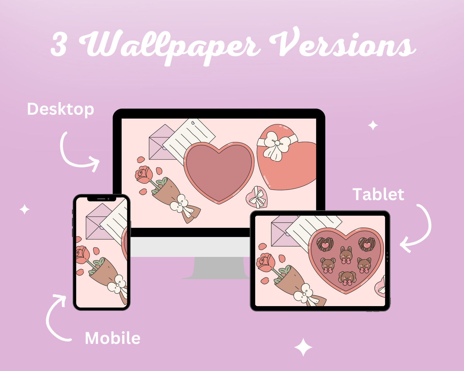 Desktop Computer Wallpaper for Windows and Mac PC Folders Icons Lov You ...