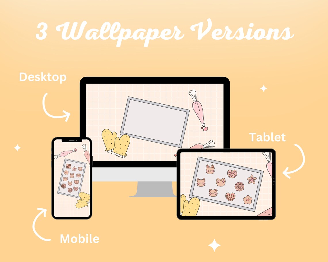 Desktop Computer Wallpaper for Windows and Mac PC Folders Icons Cute ...