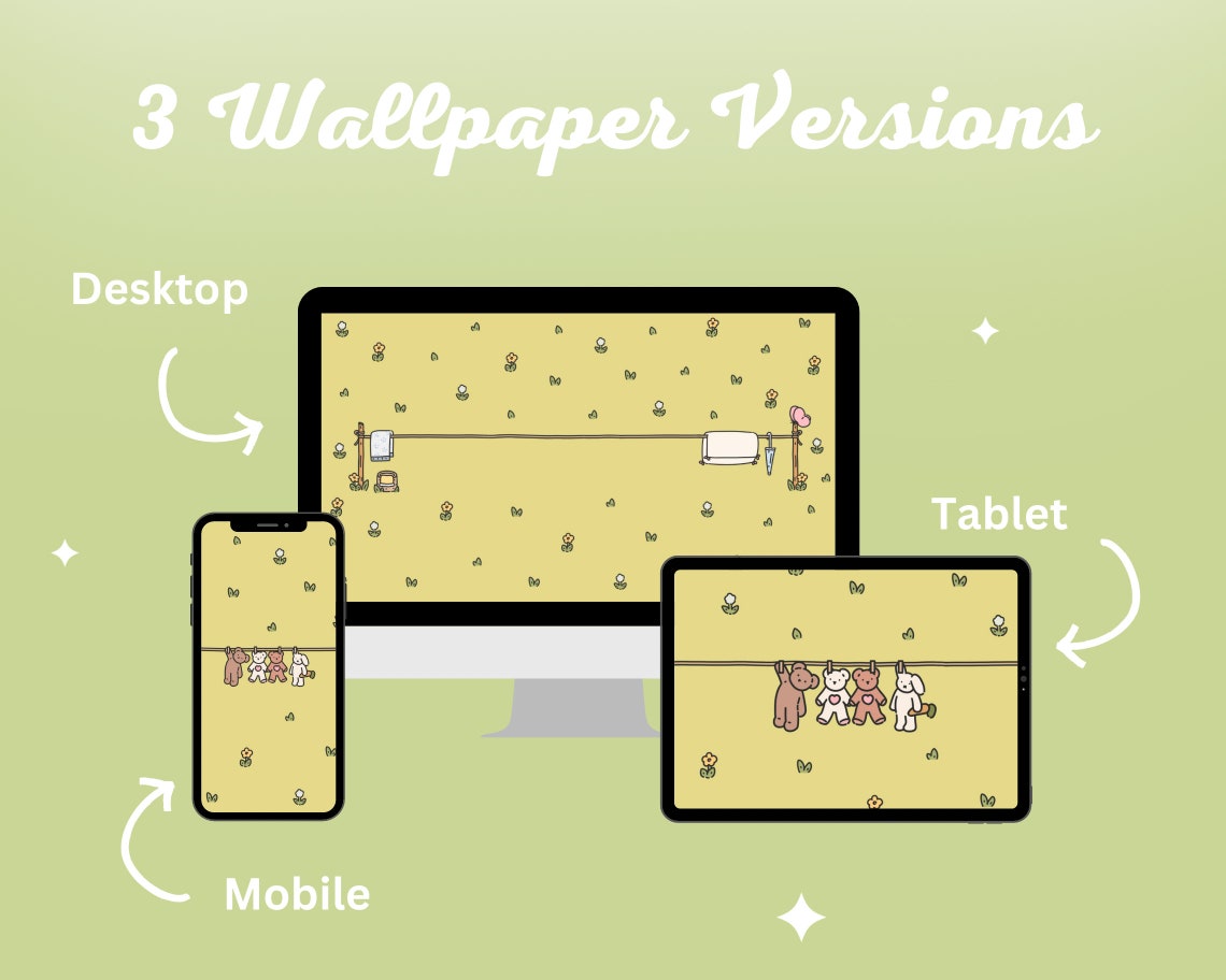 Desktop Computer Wallpaper for Windows and Mac PC Folders Icons Teddy ...