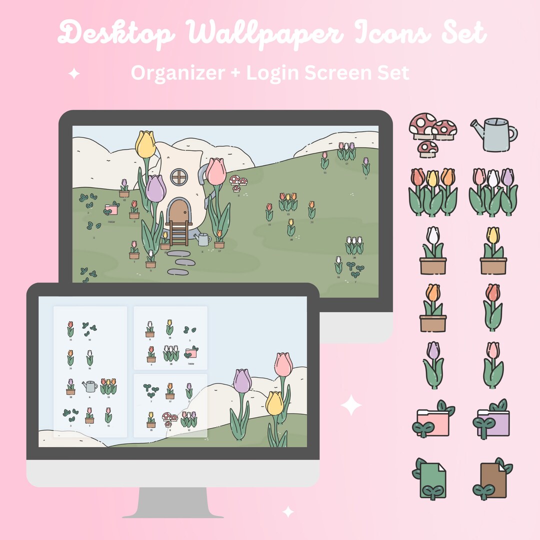 Desktop Computer Wallpaper for Windows and Mac PC + Folders Icons ...