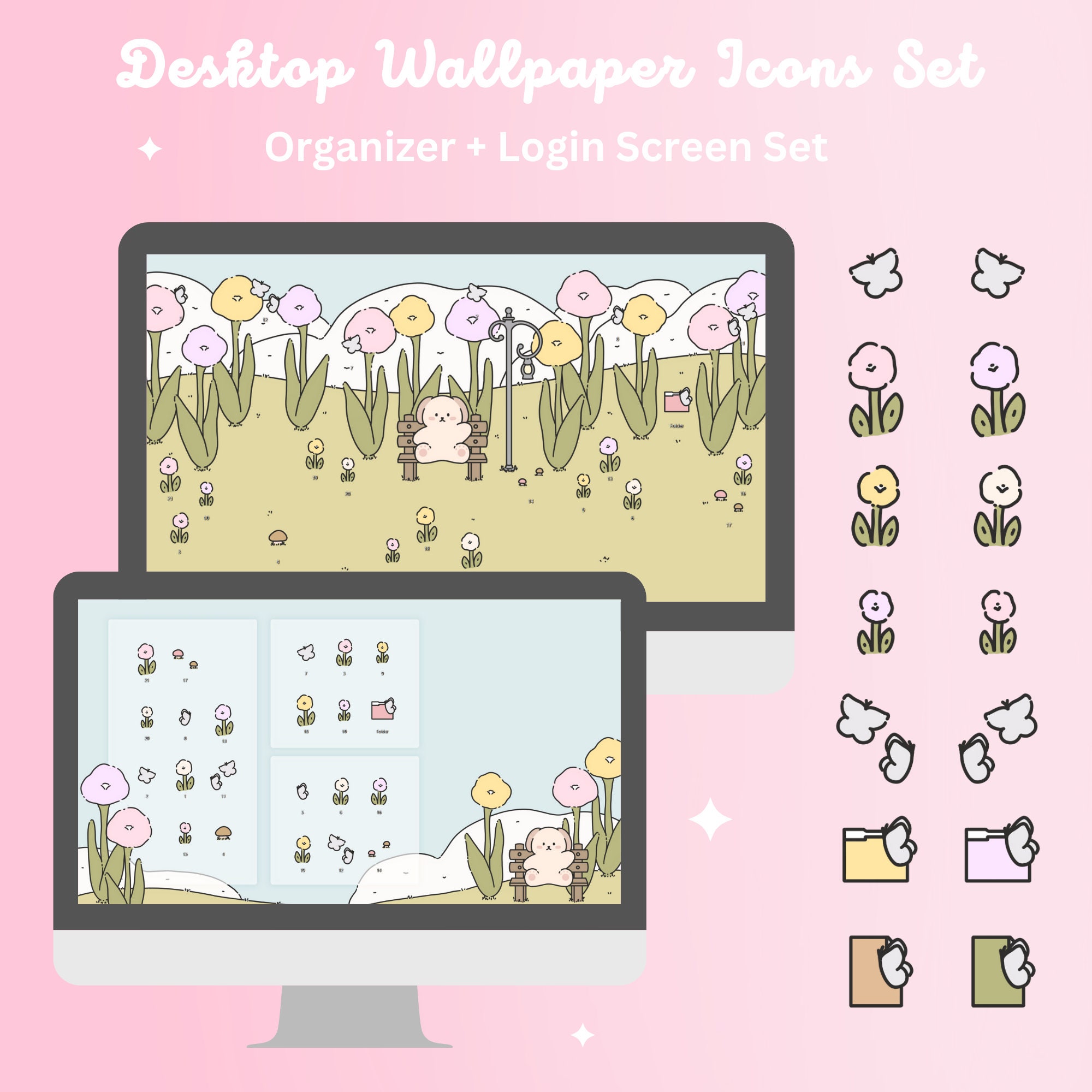 Desktop Computer Wallpaper for Windows and Mac PC + Folders Icons ...
