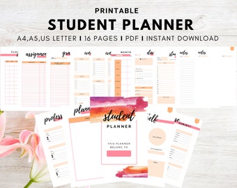 Student Planner Printable, Academic Planner Printable, College Student ...