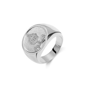 Customized Wax Seal Family Signet Ring | Gift for Him | Sterling Silver ...