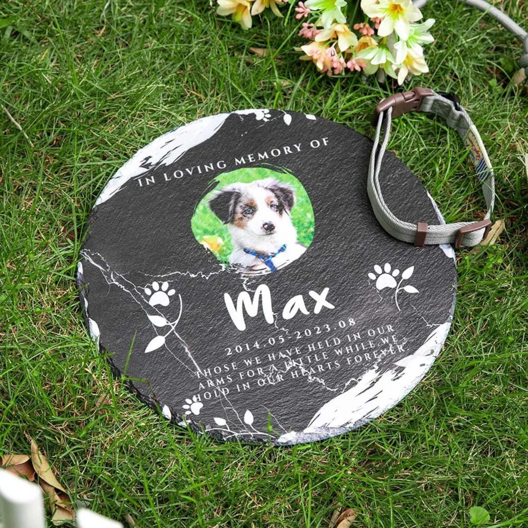 Personalized Pet Memorial Stones for Dogs, Granite Garden Stone, Pet ...