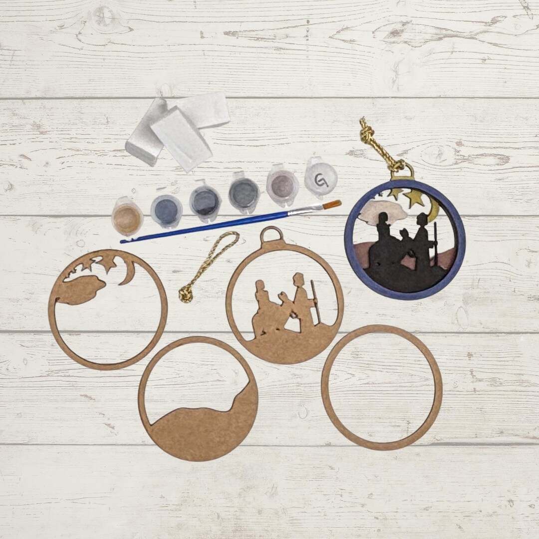 Nativity Ornament Bethlehem Journey DIY Kit: One in a Series Christian ...