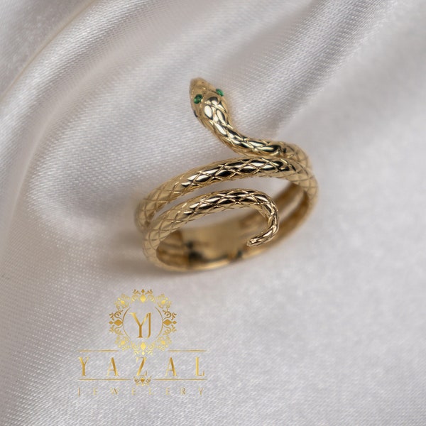 Gold Snake Ring - Etsy
