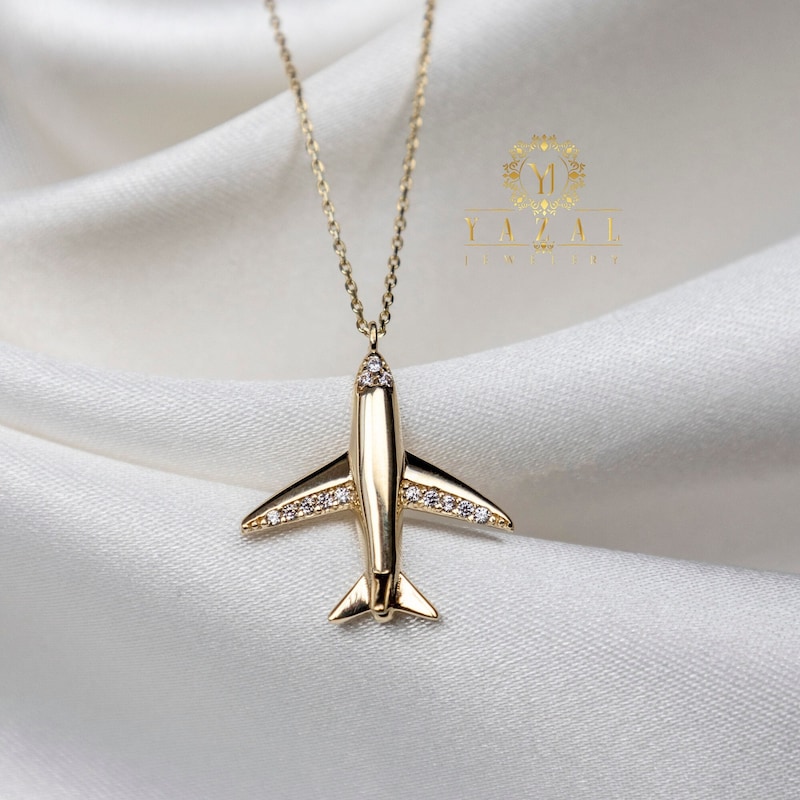 Airplane Necklace - Etsy