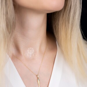 14K Gold Fish Necklace, Stone Fish Pendant, Surfer's Talisman, Special ...