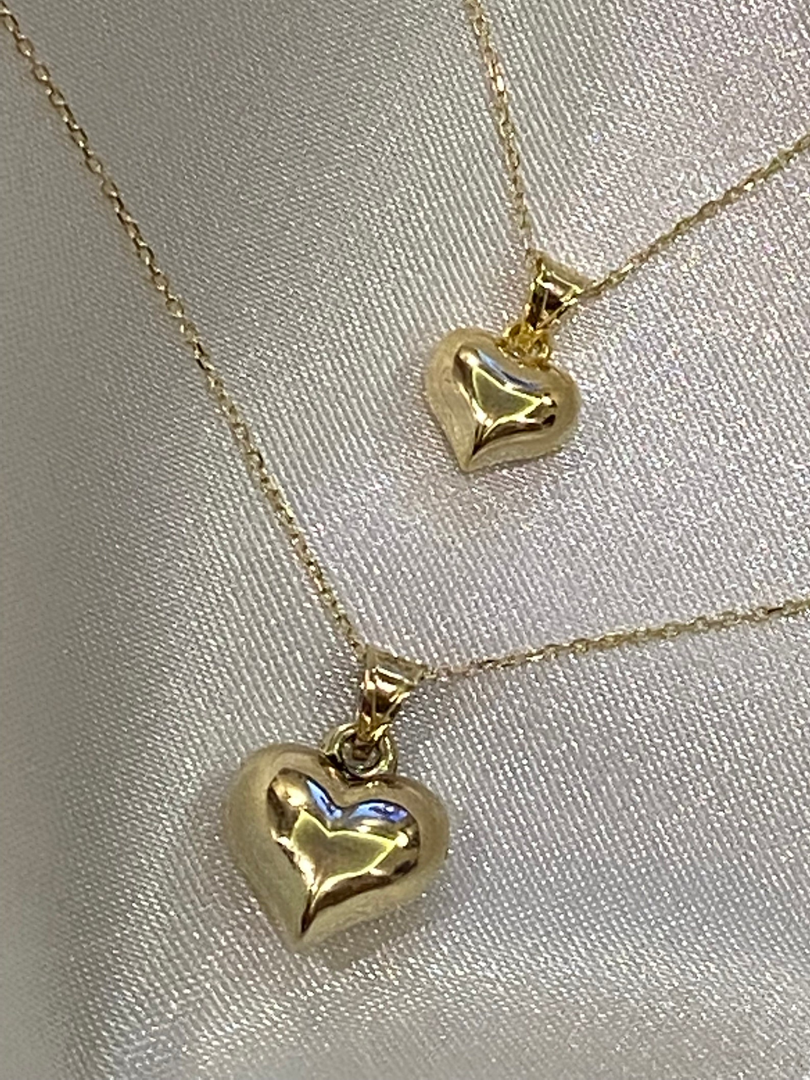 14k Solid Gold Heart Necklace big Gold Heart Pendantgold | Etsy