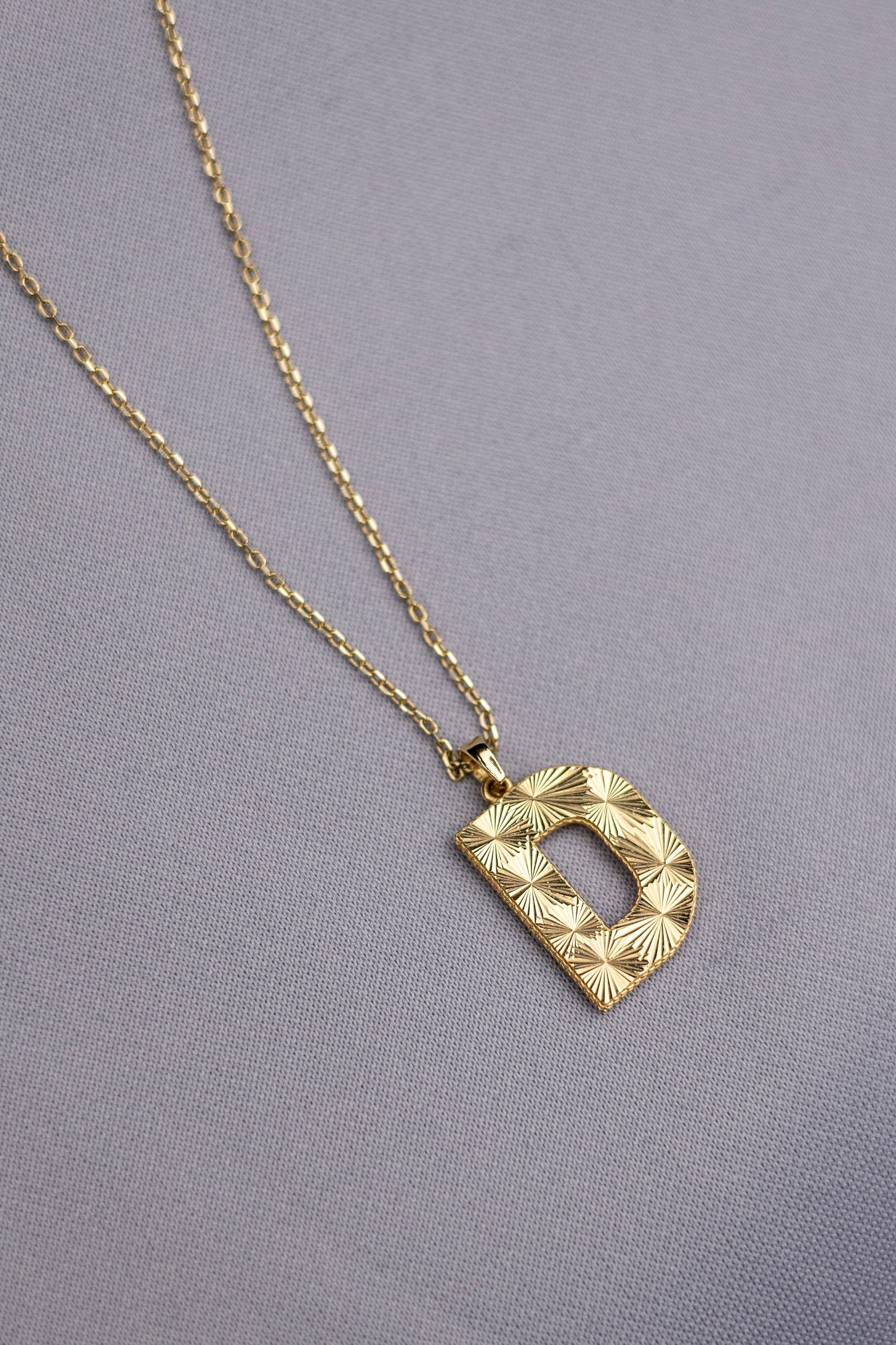 14K Solid Gold Initial Custom Letter, Gold Letter Charm, Handmade Gold ...