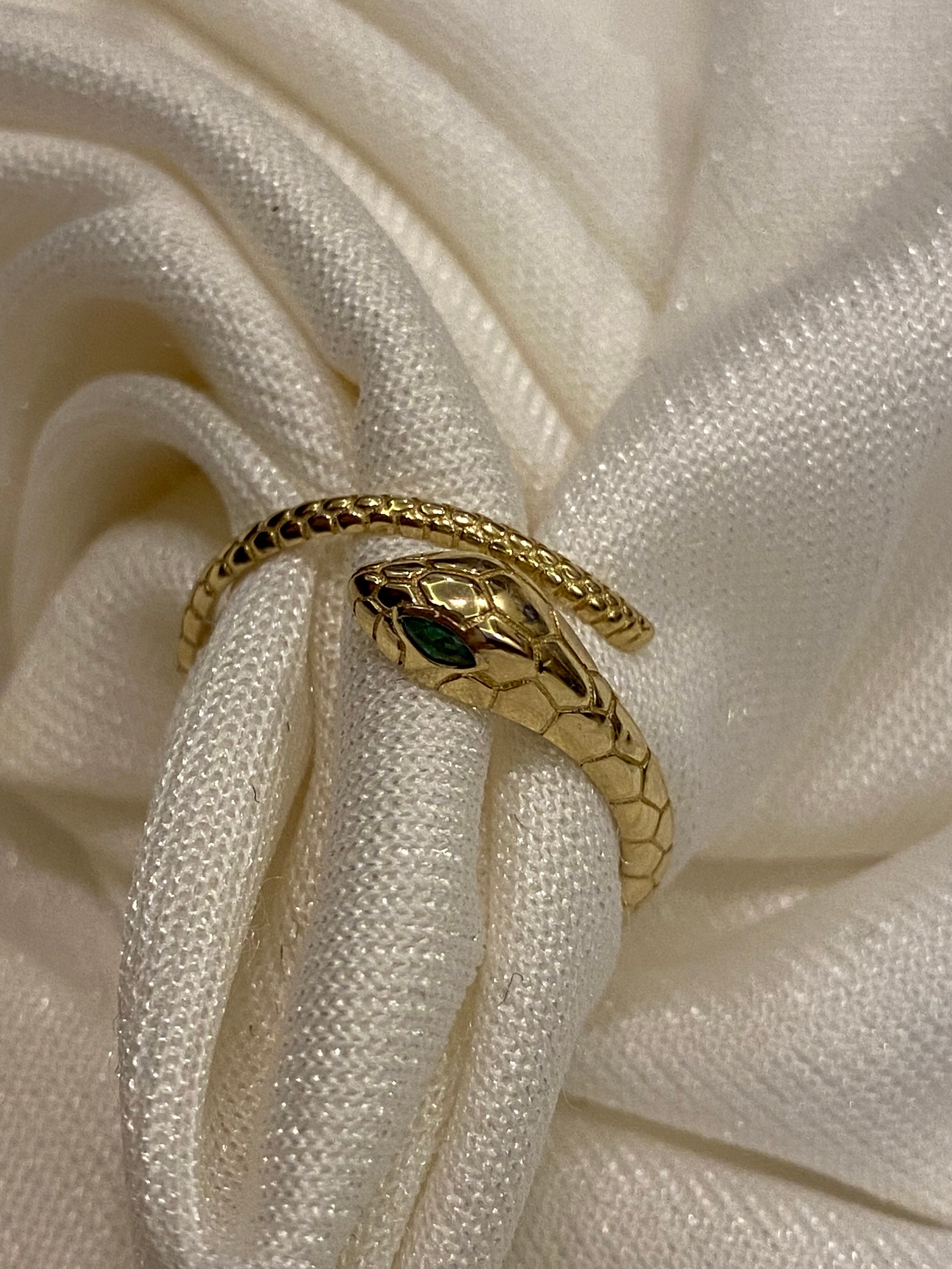 14k Gold Snake Ring Unisex Gold Snake Ring Snake-shaped - Etsy