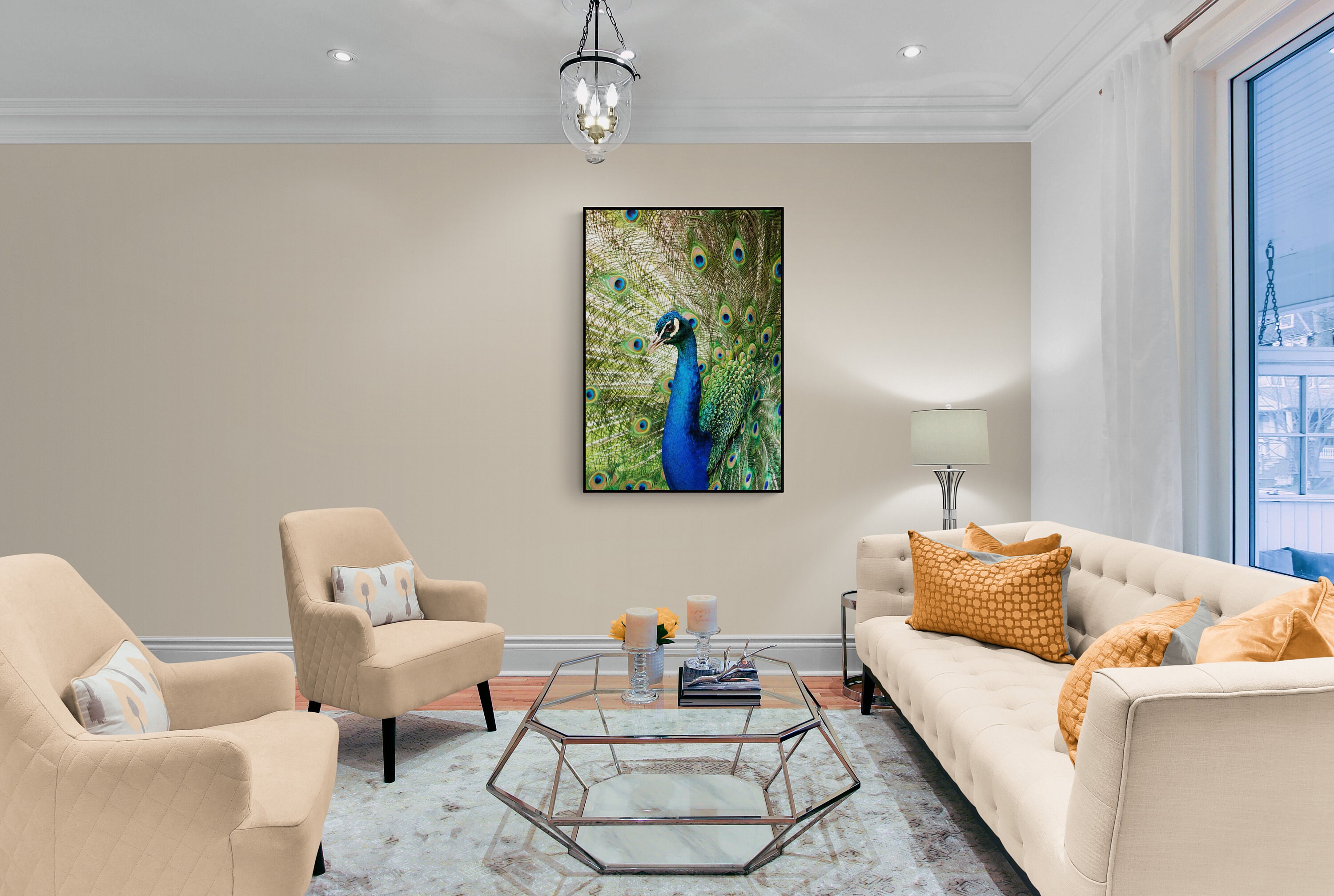 Feng Shui Wall Art - Peacock, Printable, Wall Art for Living Room, Feng ...
