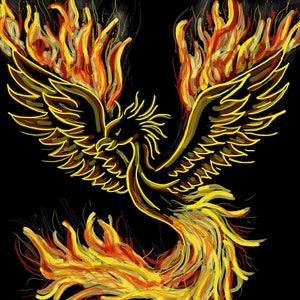 Feng Shui Wall Art - Phoenix, Printable, Wall Art Home & Office, Feng ...