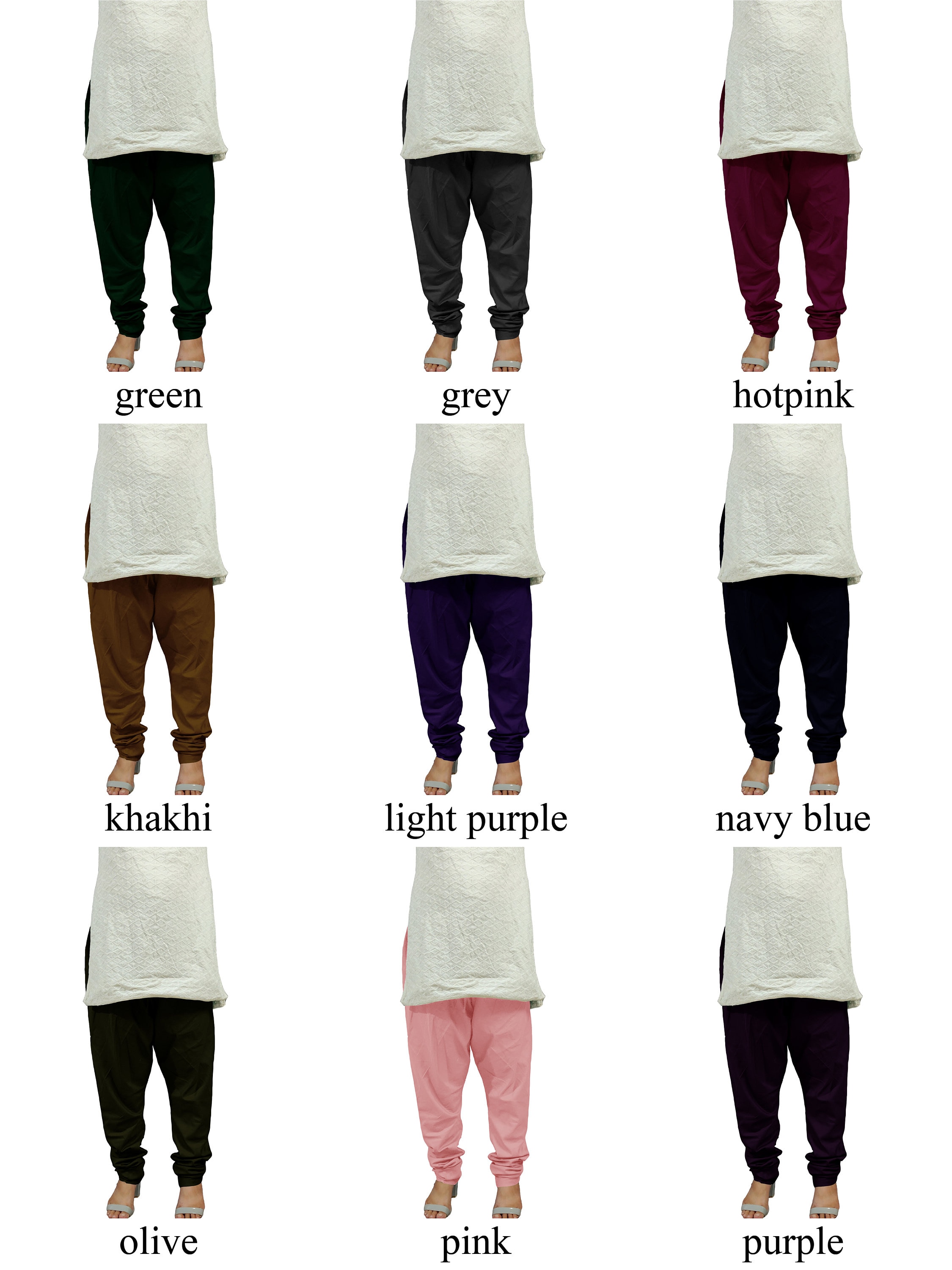 Women's Cotton Authentic Indian Churidar Pants Leggings - Etsy