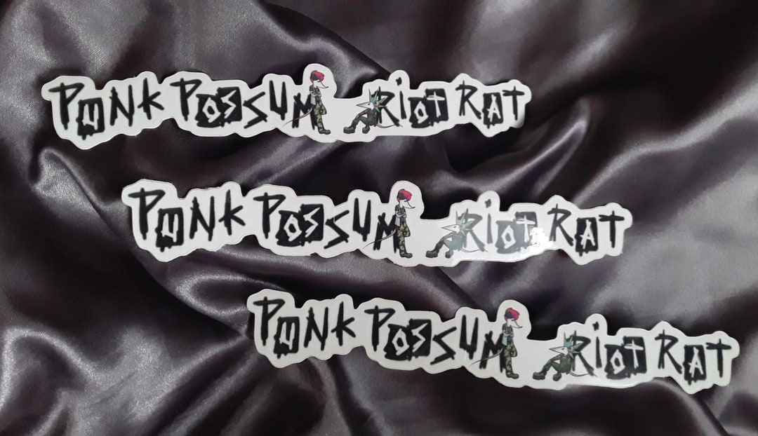 Punk Possum Riot Rat Sticker - Etsy