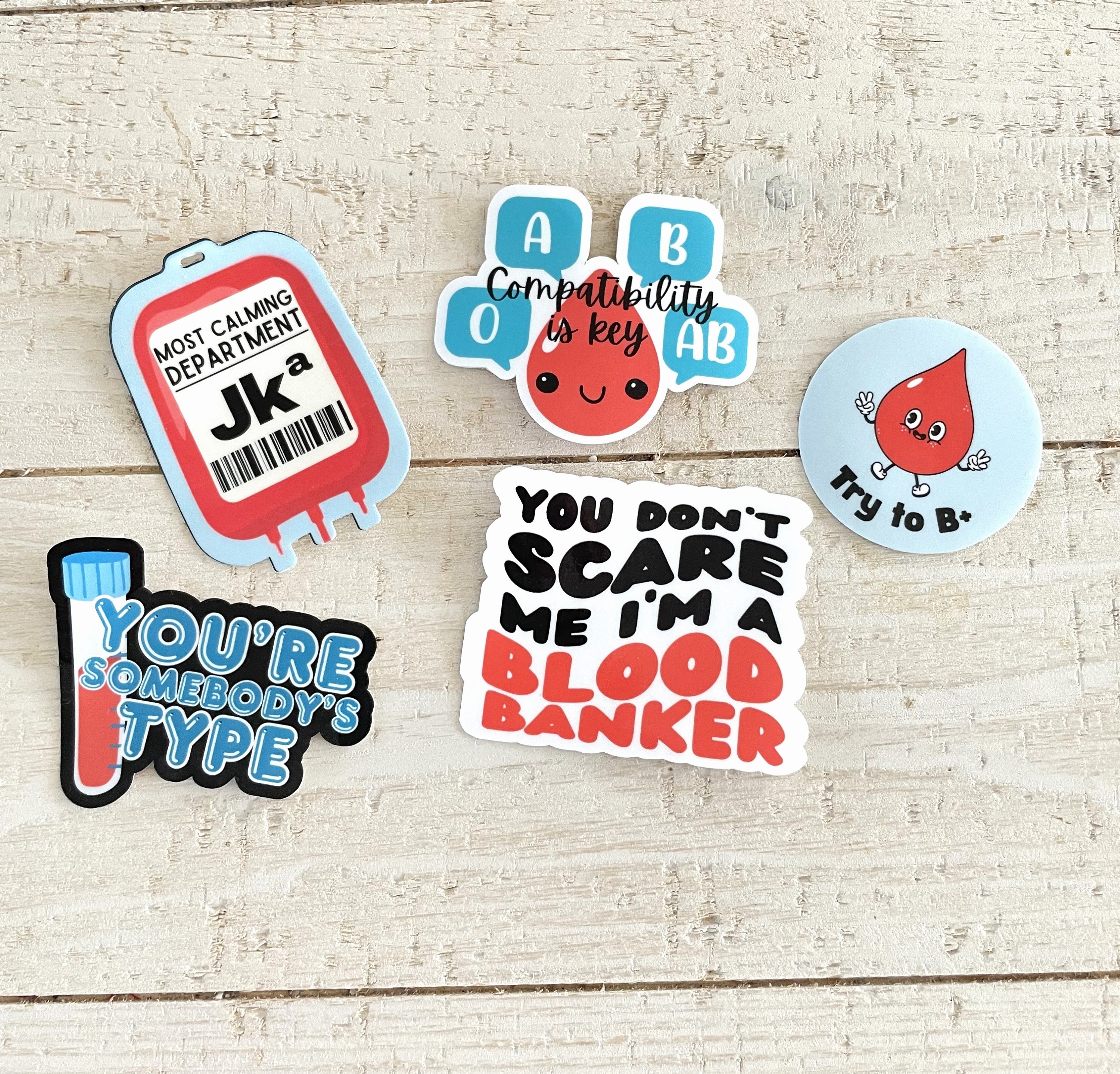 Blood Bank Stickers Unique Designs for Laptops, Notebooks, and ...