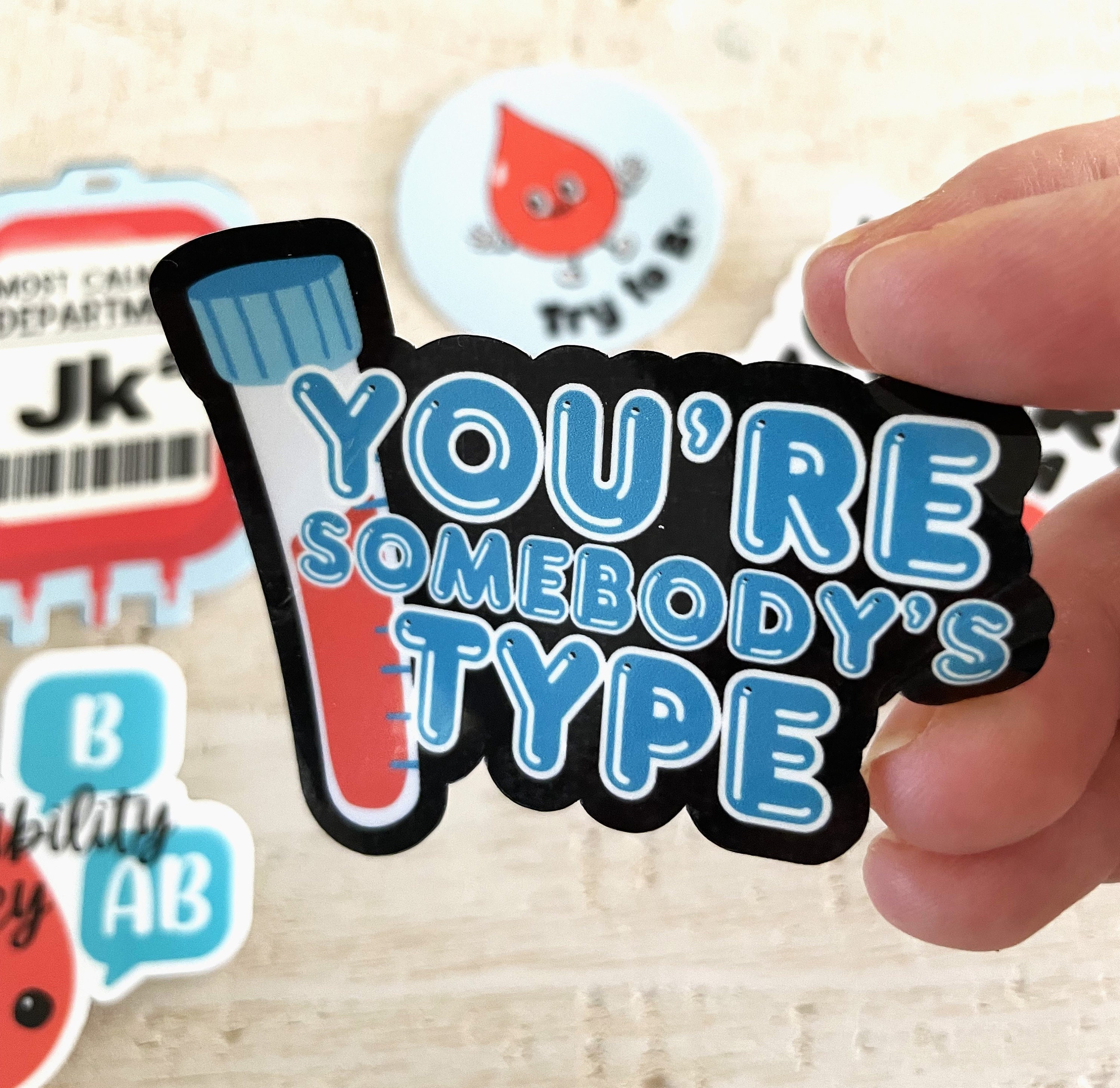 Blood Bank Stickers Unique Designs for Laptops, Notebooks, and ...