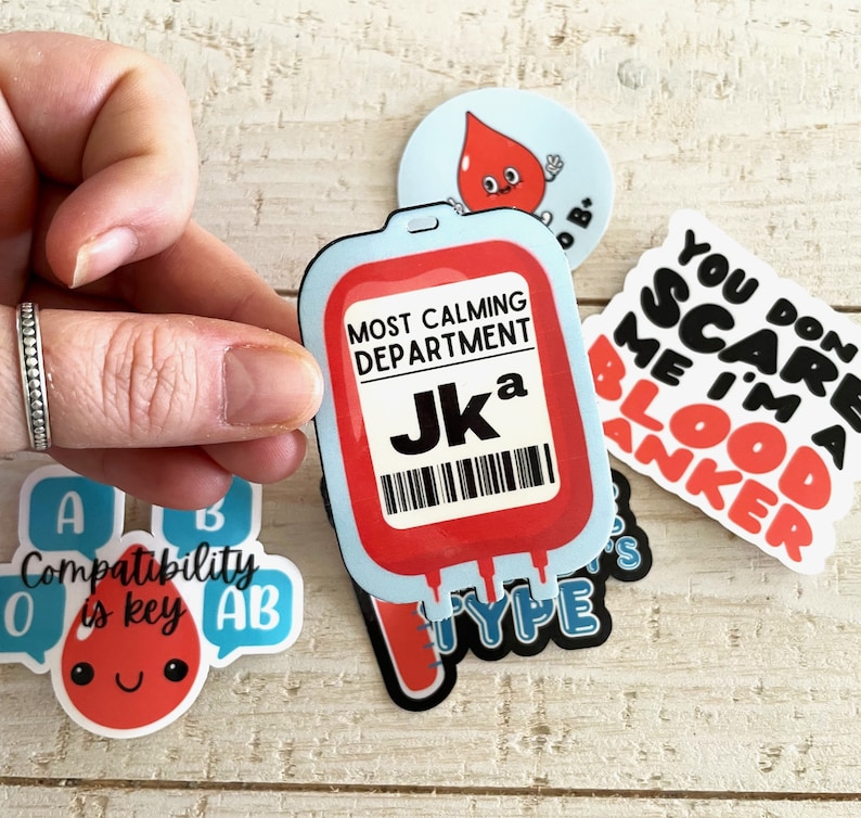 Blood Bank Stickers Unique Designs for Laptops, Notebooks, and ...